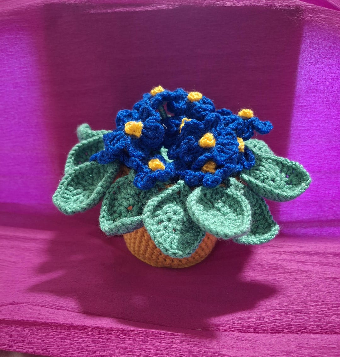 African Violet Flower, Crochet, Handmade, Custom Orders - Etsy