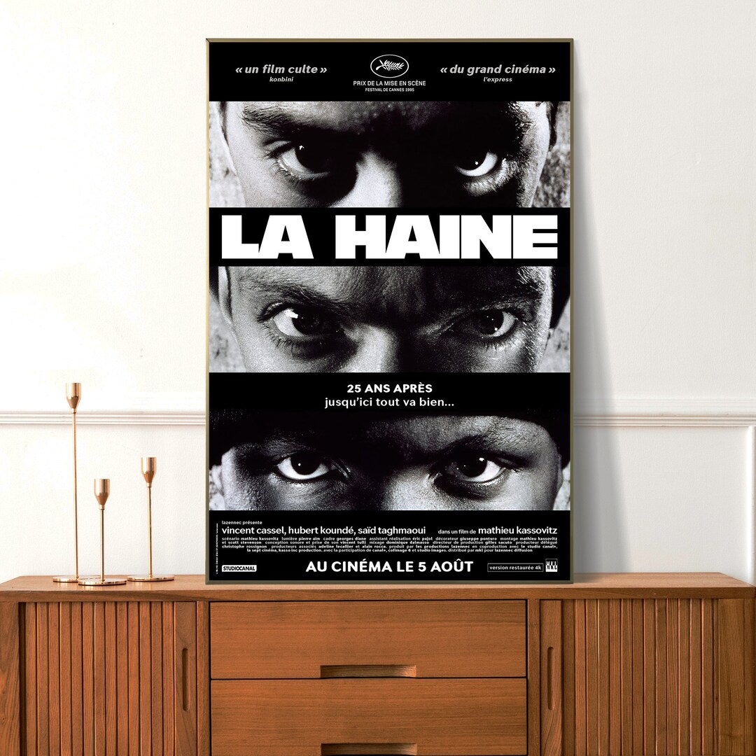 La Haine1995movie Poster, High Quality Retro Movie Poster, Poster Gifts ...