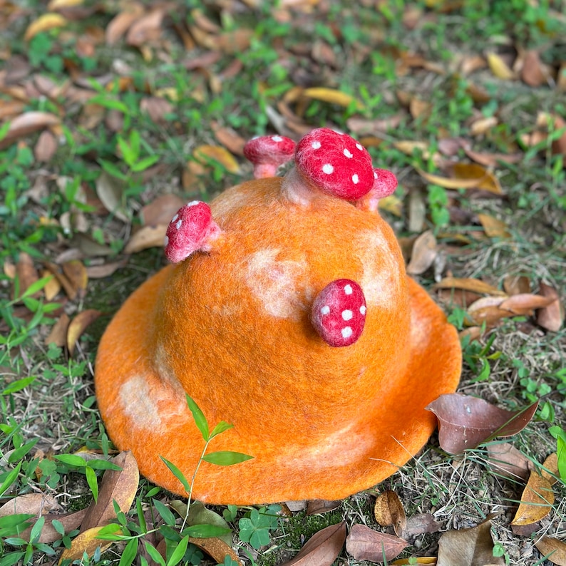 Mushroom Wool Felt Hat: Handmade Fairy Costume Hat - Etsy