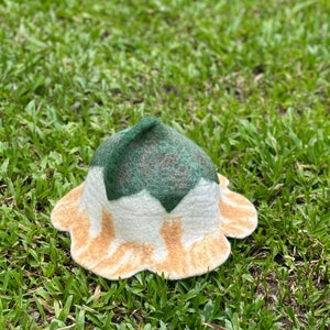 Yellow Flower Wool Felt Sauna Hat - Adult Costume Hat - Etsy