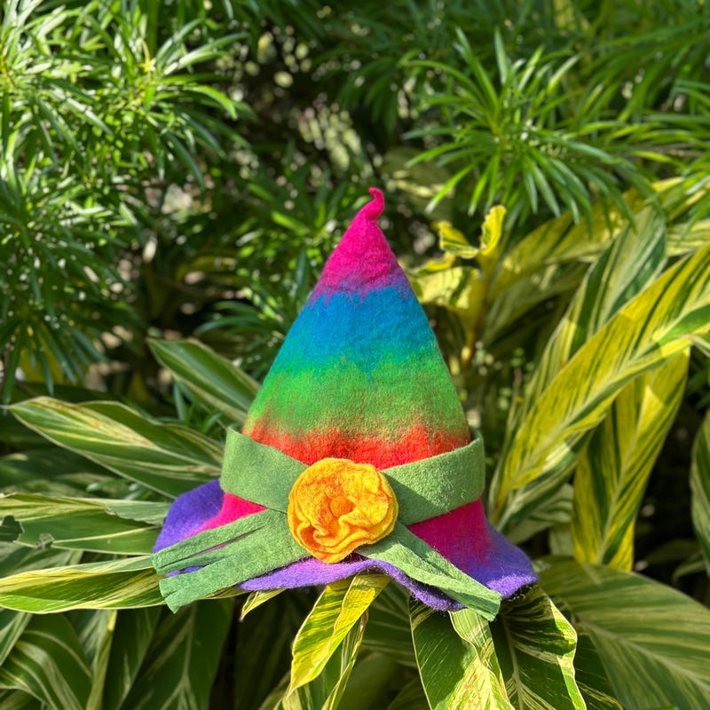 Rainbow Party Hat - Etsy