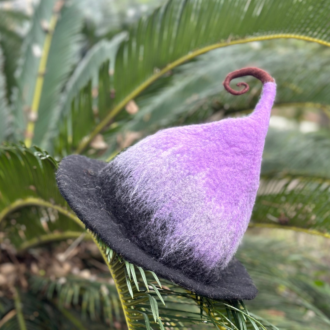 Black Felt Wool Hat, Purple Wool Hat, Sauna Hat, Gradient Wool Hats ...