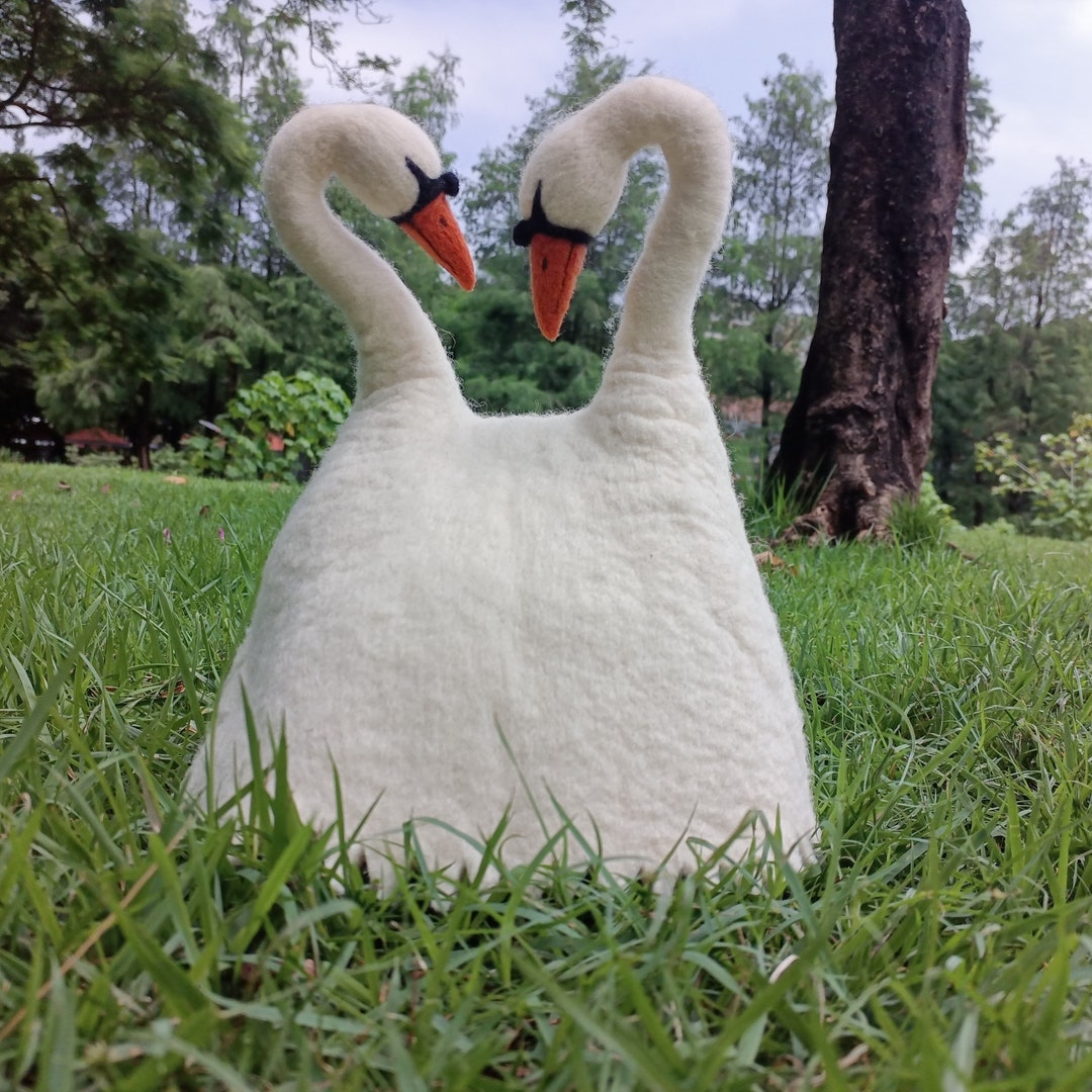 Swan Wool Hat, Animal Wool Hat, Fairy Hat, Costume Hat, Novelty Wool ...