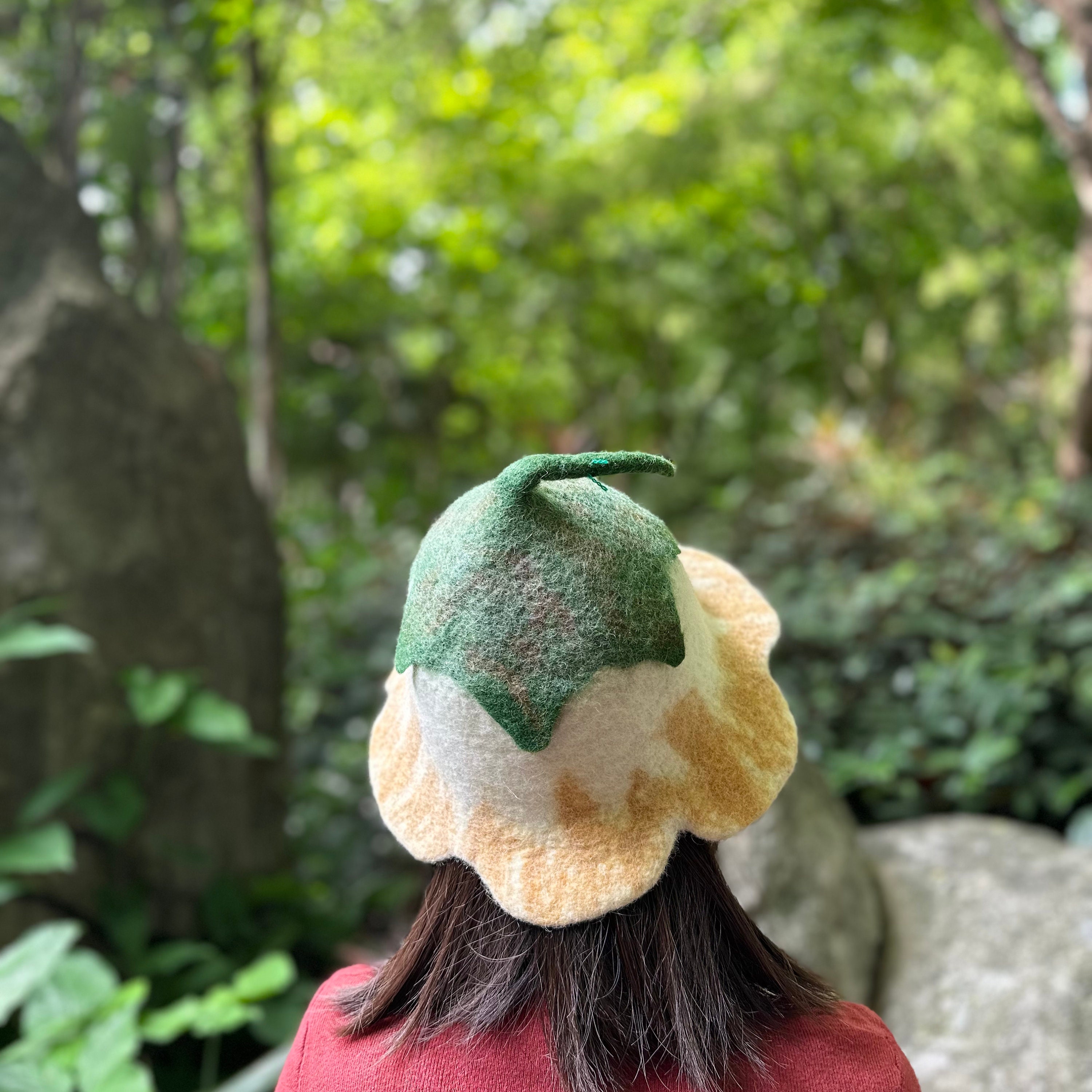 Yellow Flower Wool Felt Sauna Hat - Adult Costume Hat - Etsy