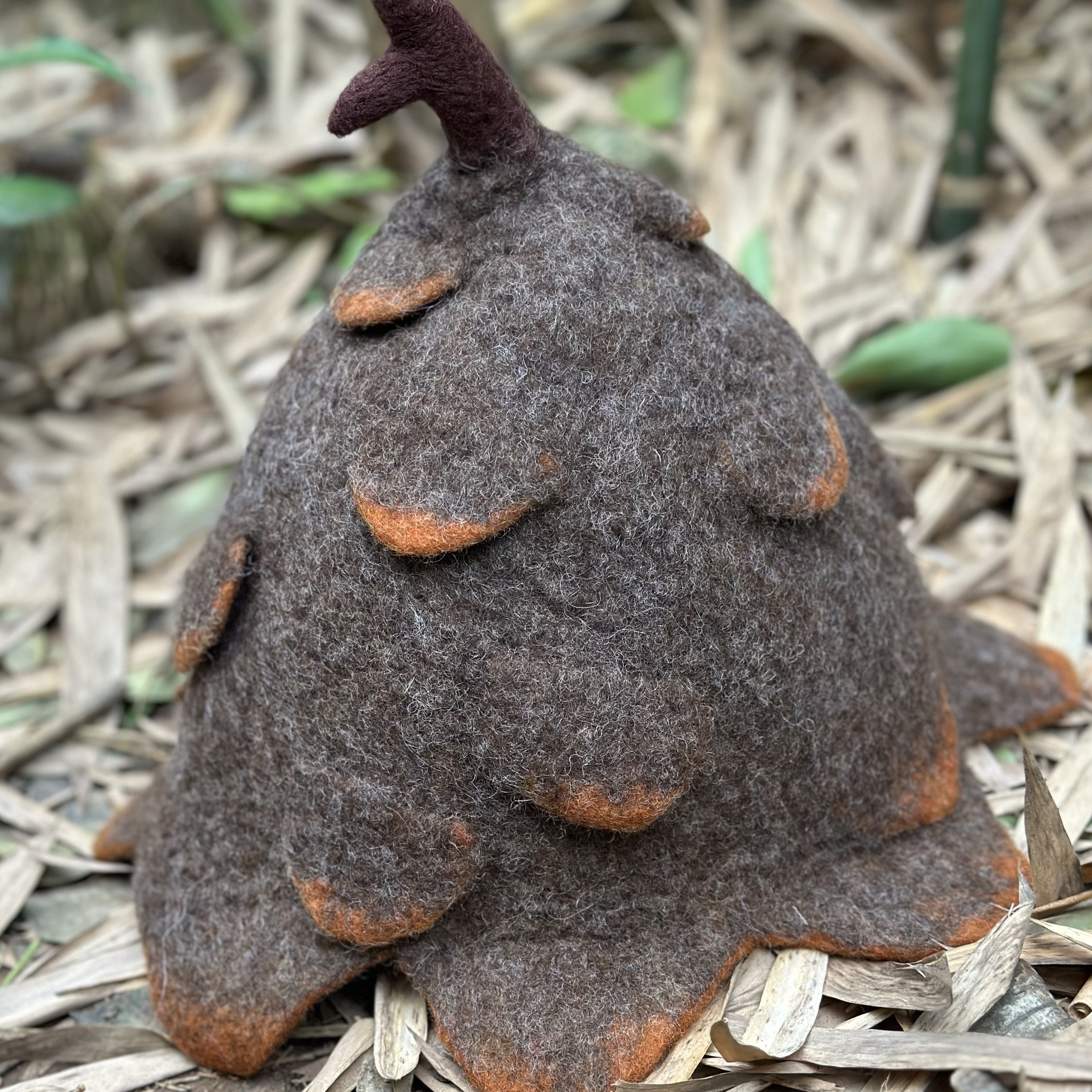 Brown Wool Hat, Green Nut Hat, Green Wool Hat, Sauna Hat, Handmade ...