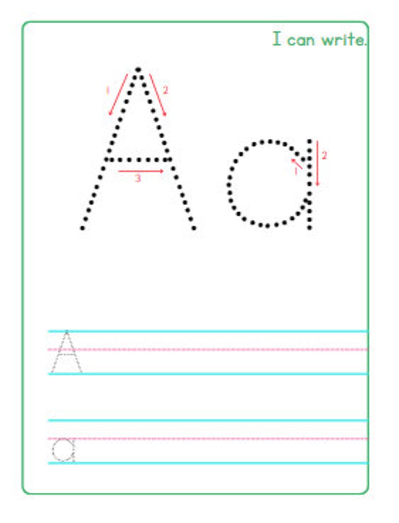 Alphabet Tracing Learn to Write - Etsy