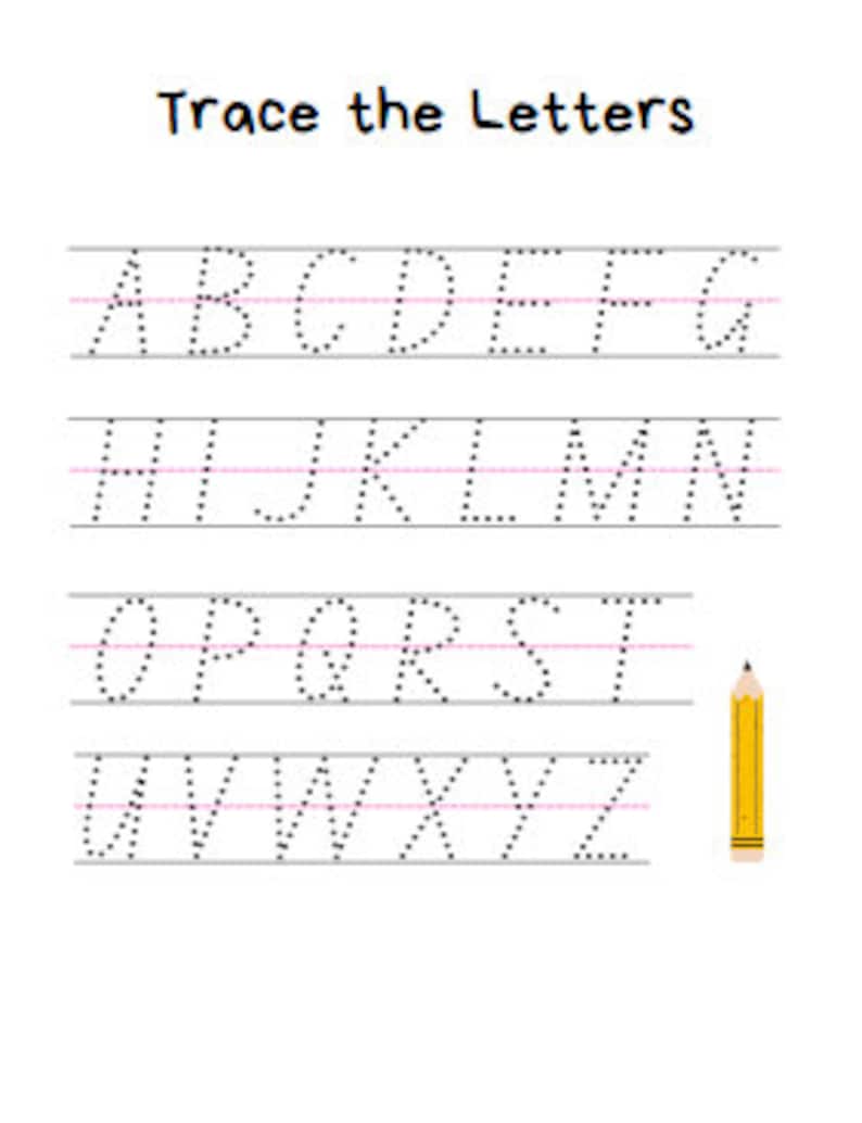 Alphabet Tracing Learn to Write - Etsy