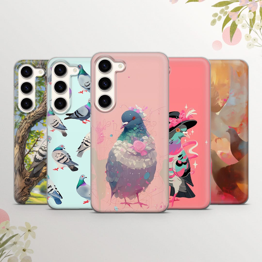 Colorful Dove Phone Case: AI Art TPU Gel Cover - Etsy