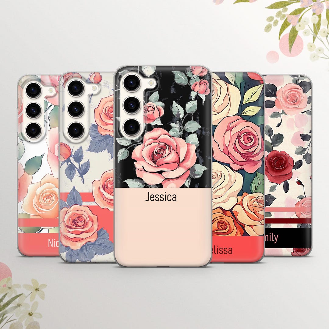 Colored Roses Phone Case: Floral TPU Cover Samsung ,iphone ,pixel - Etsy