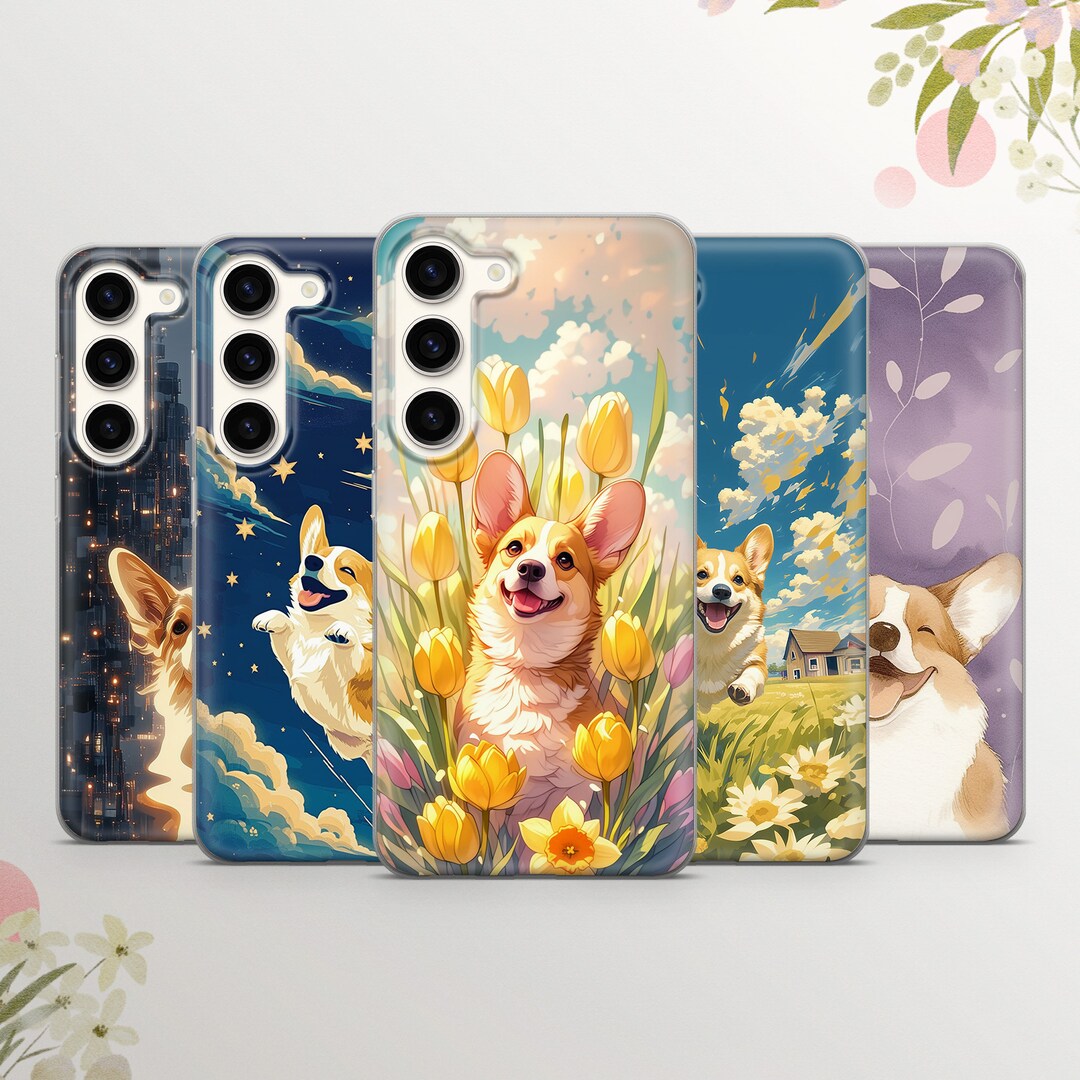 Funnny Corgi Phone Case Puppy Cover for Samsung Galaxy S25edge, S24 ...