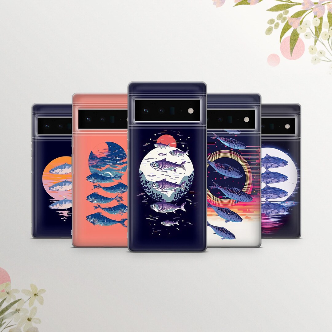 Retro Sea Fish Phone Case, Clear TPU Cover - Etsy