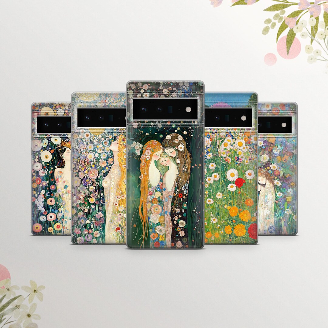 Gustav Klimt Art TPU Phone Case: Floral Design - Etsy