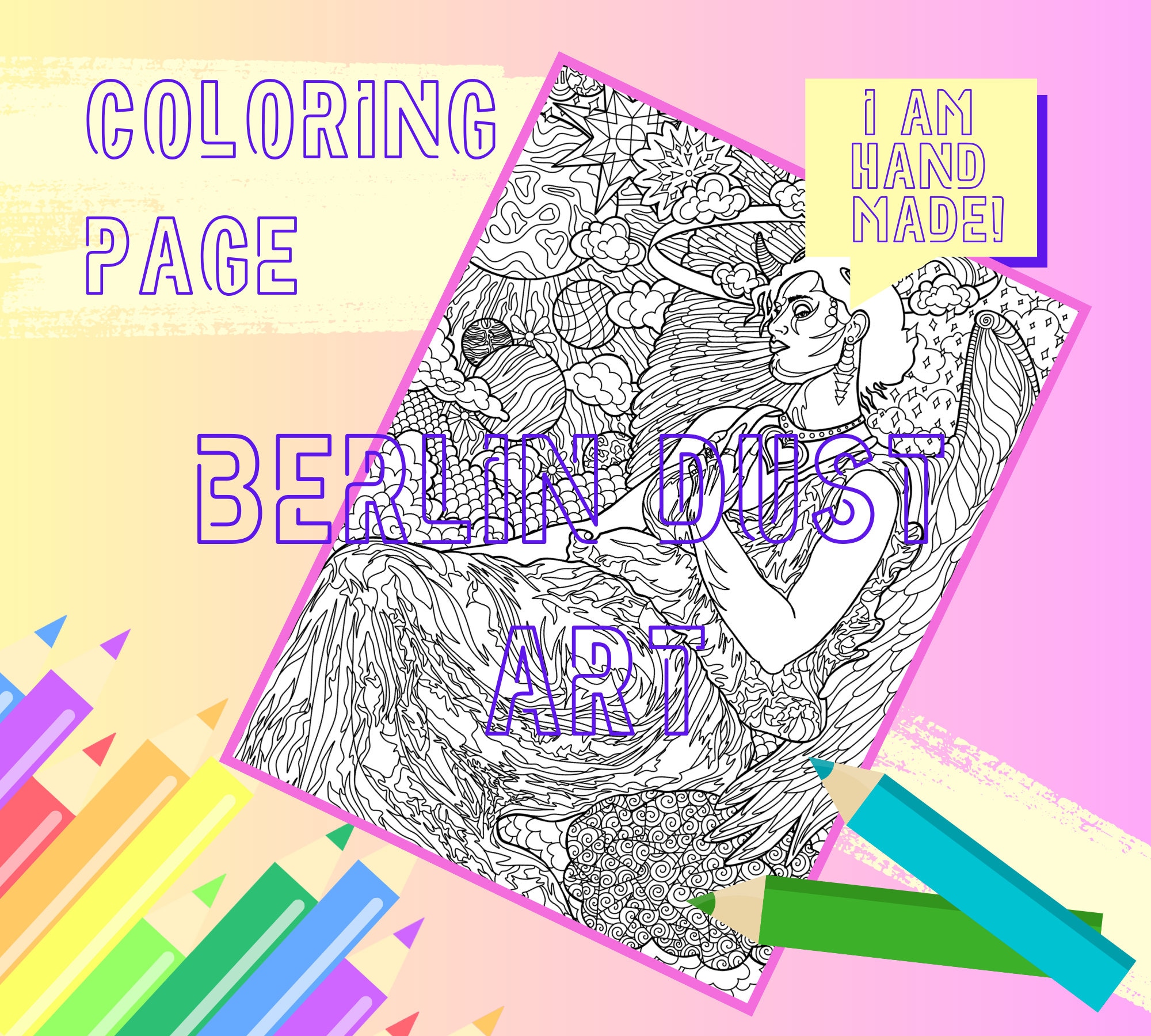 Coloring Page for Adults Coloring Page Detailed Color Art Adaptation ...