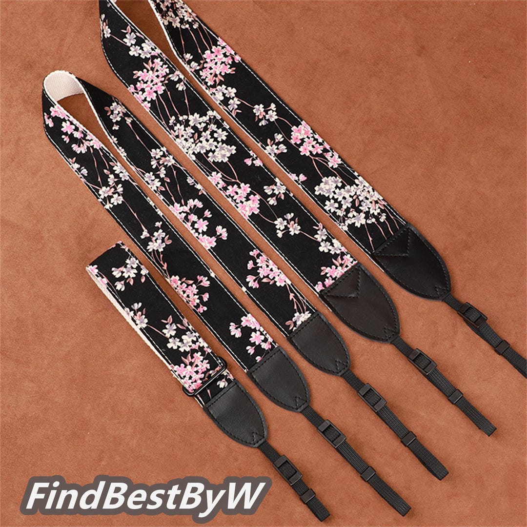 Japanese Sakura Camera Strap, Floral Camera Strap, Handmade Flower ...