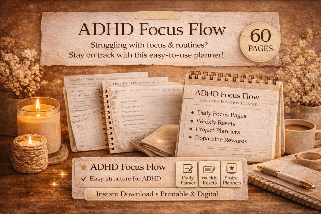 ADHD Focus Flow Planner – When You Can’t Stay on Track (daily Focus ...