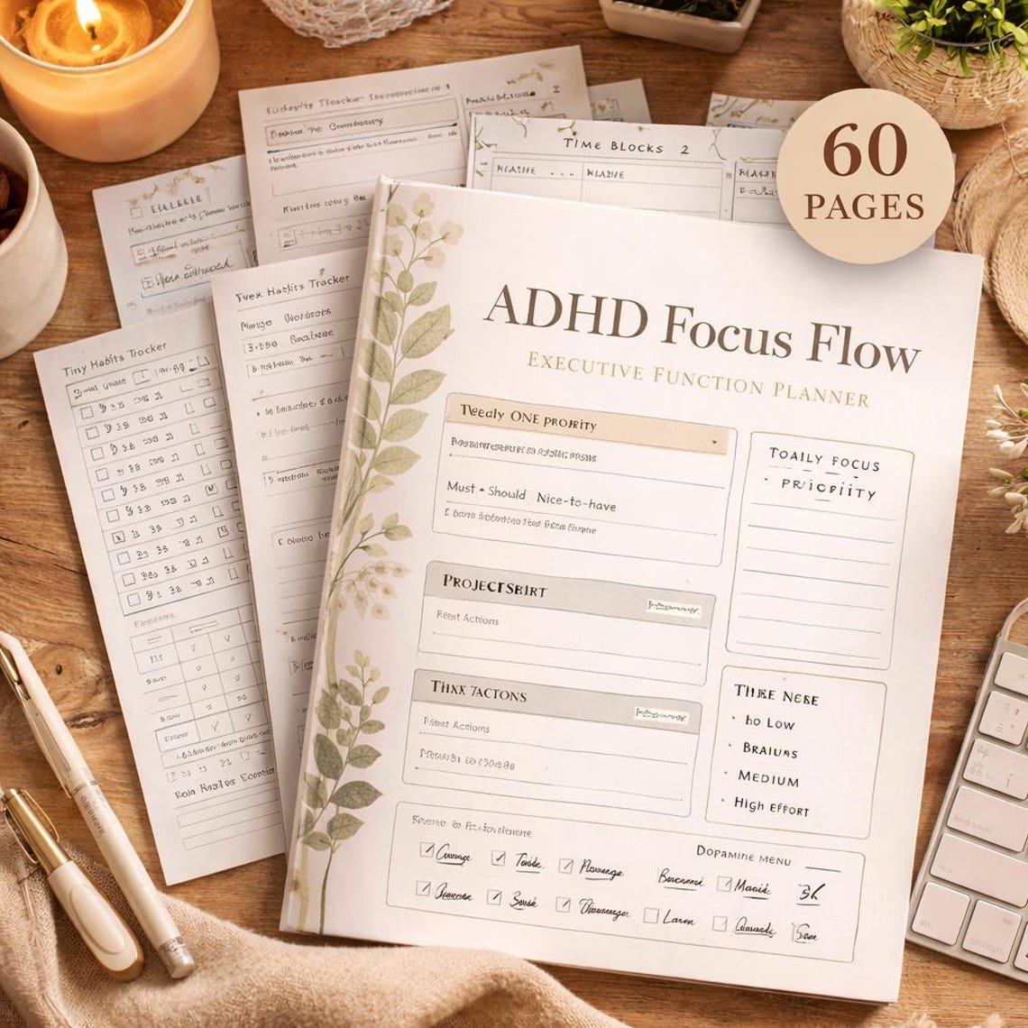 ADHD Focus Flow Planner – When You Can’t Stay on Track (daily Focus ...