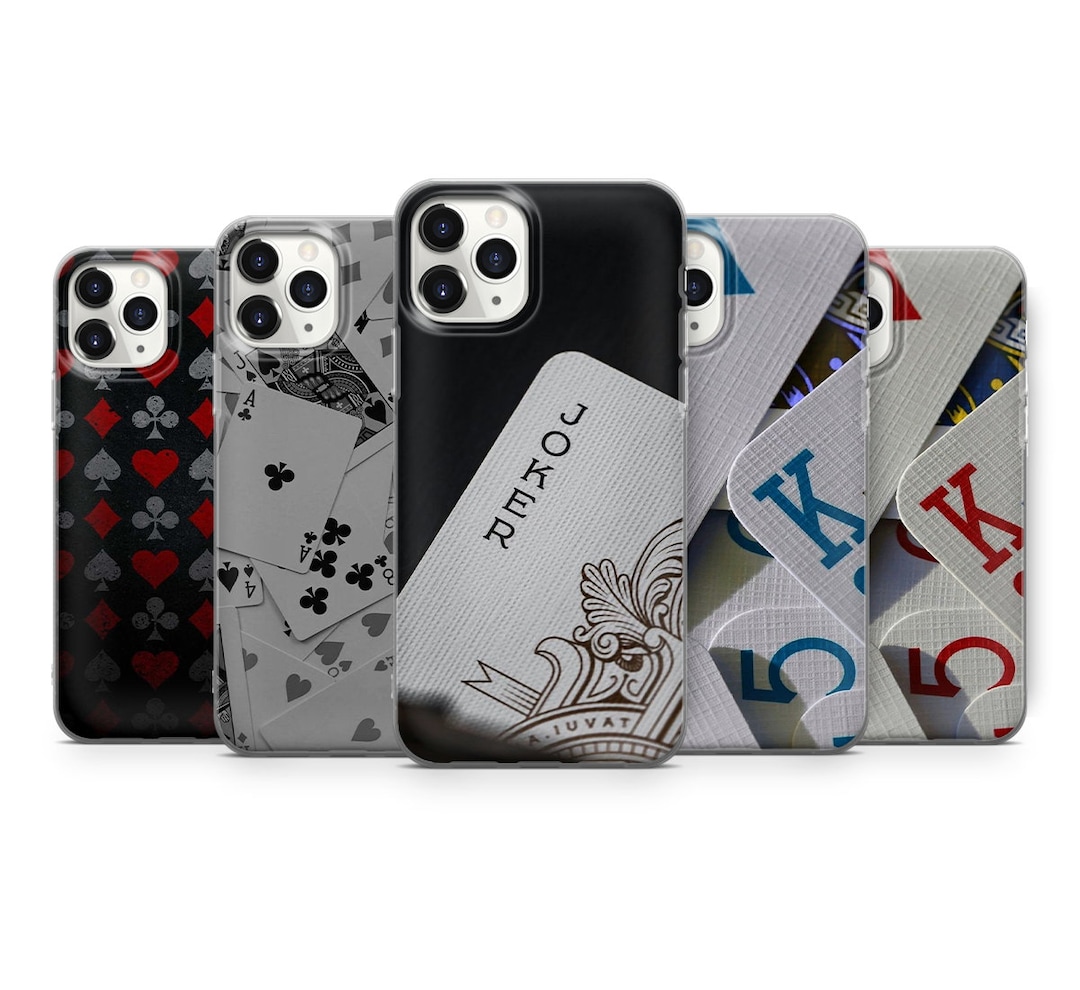 Poker Phone Case, Playing Cards Gambling Case for iPhone 15 Pro 14 13 ...