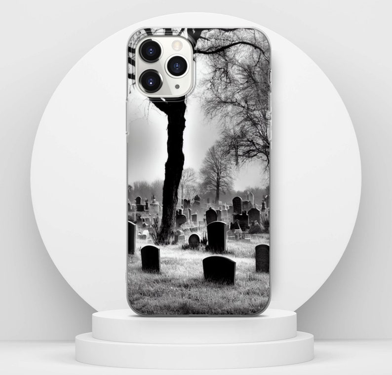 Goth Cemetery Phone Case, Dark Aesthetic Phone Case, Gothic Cover ...
