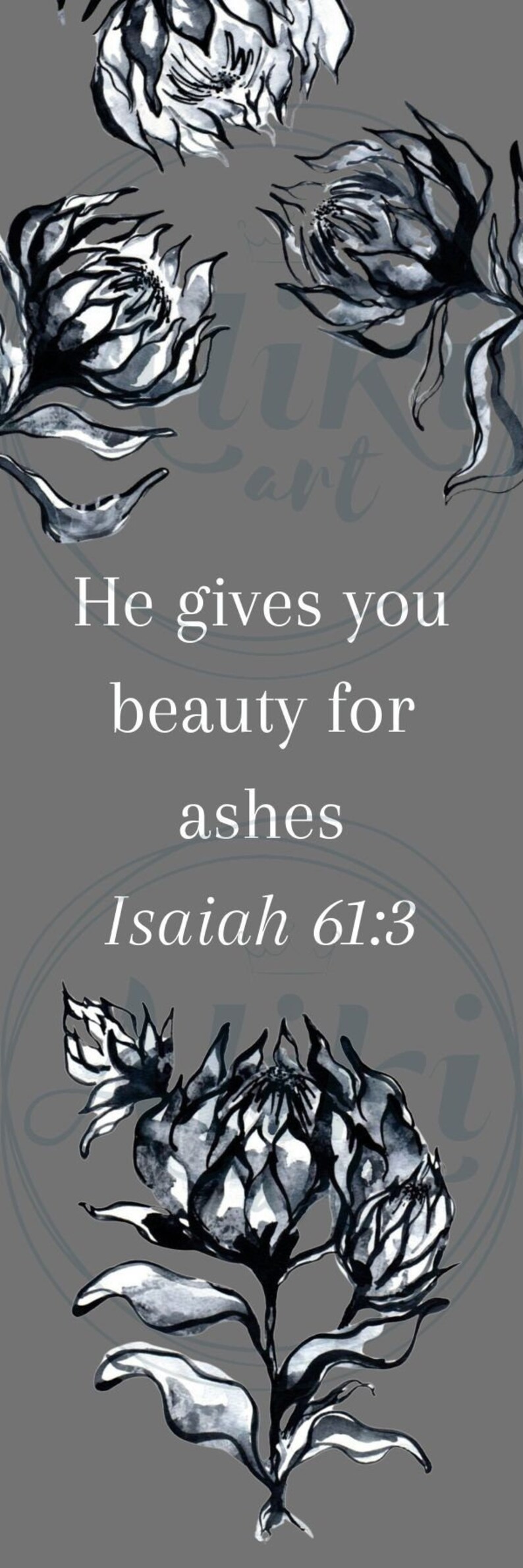 Printable Protea Themed Bookmarks Set of 5 - Etsy