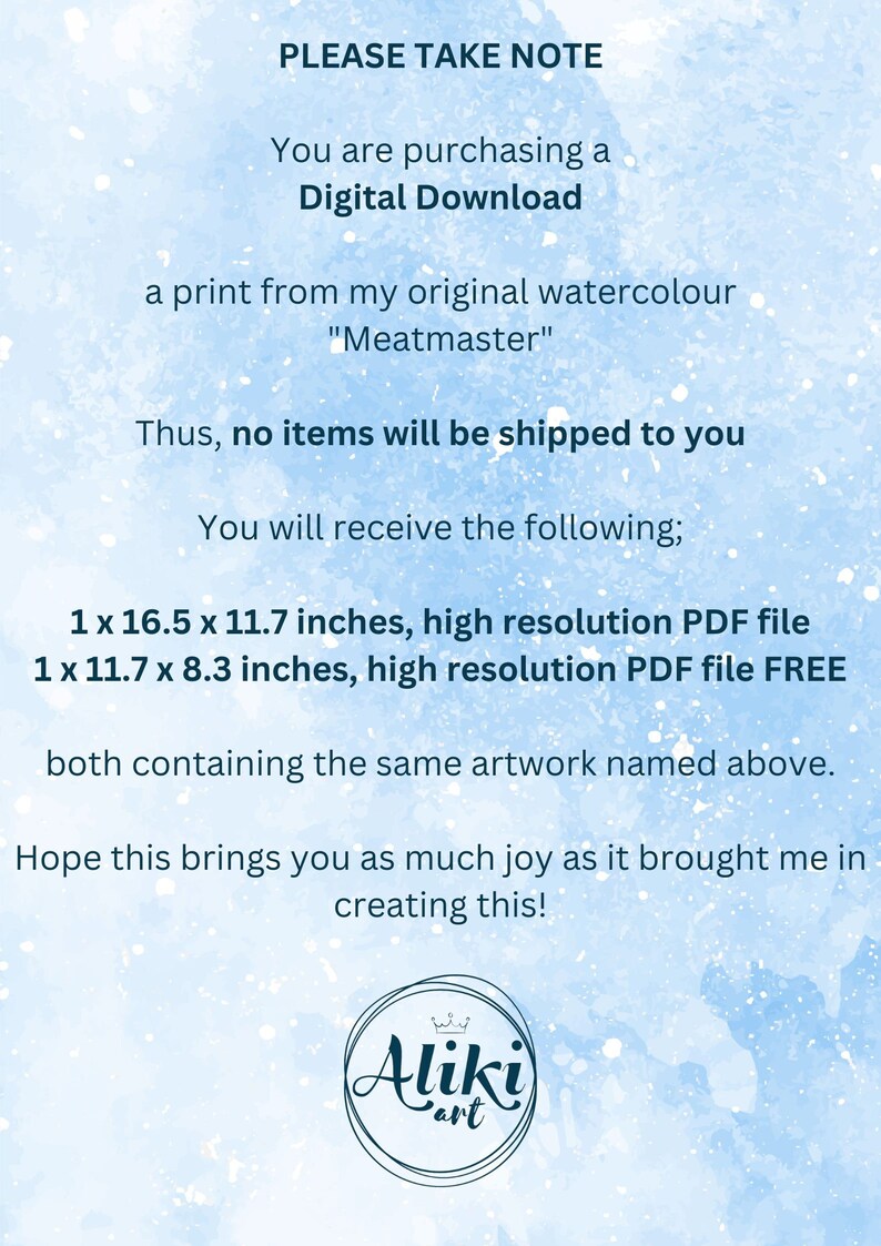 Meatmaster Sheep Watercolour Instant Downloadable Art Print "meatmaster ...