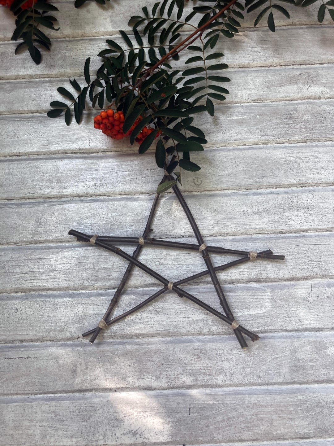 Rowan Tree Pentagram, Celtic Protection Symbol, Wiccan Altar Decor ...