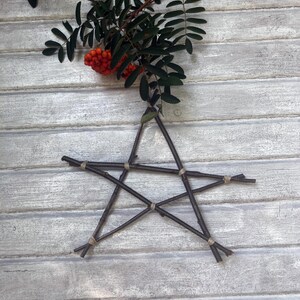 Rowan Tree Pentagram, Celtic Protection Symbol, Wiccan Altar Decor ...