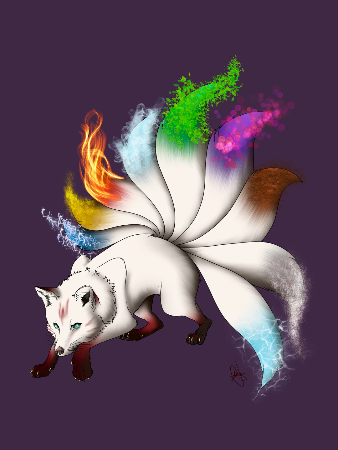 Kitsune Elements - Etsy