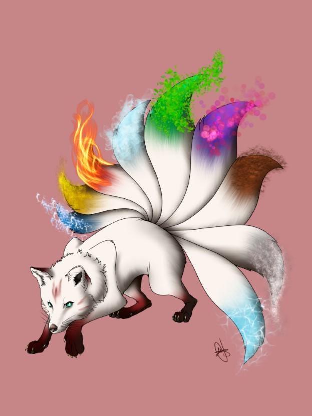 Kitsune Elements - Etsy