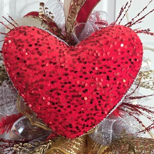 Valentine's Day Luxury Swag With Glittering Sequin Heart - Etsy