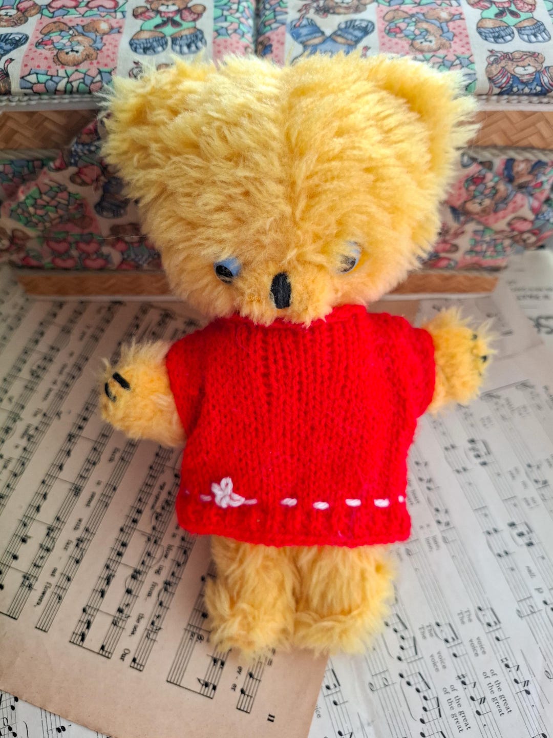 Pedigree 1980s Yellow Teddy Bear Gifts for Girls, Gifts for Boys, Retro ...