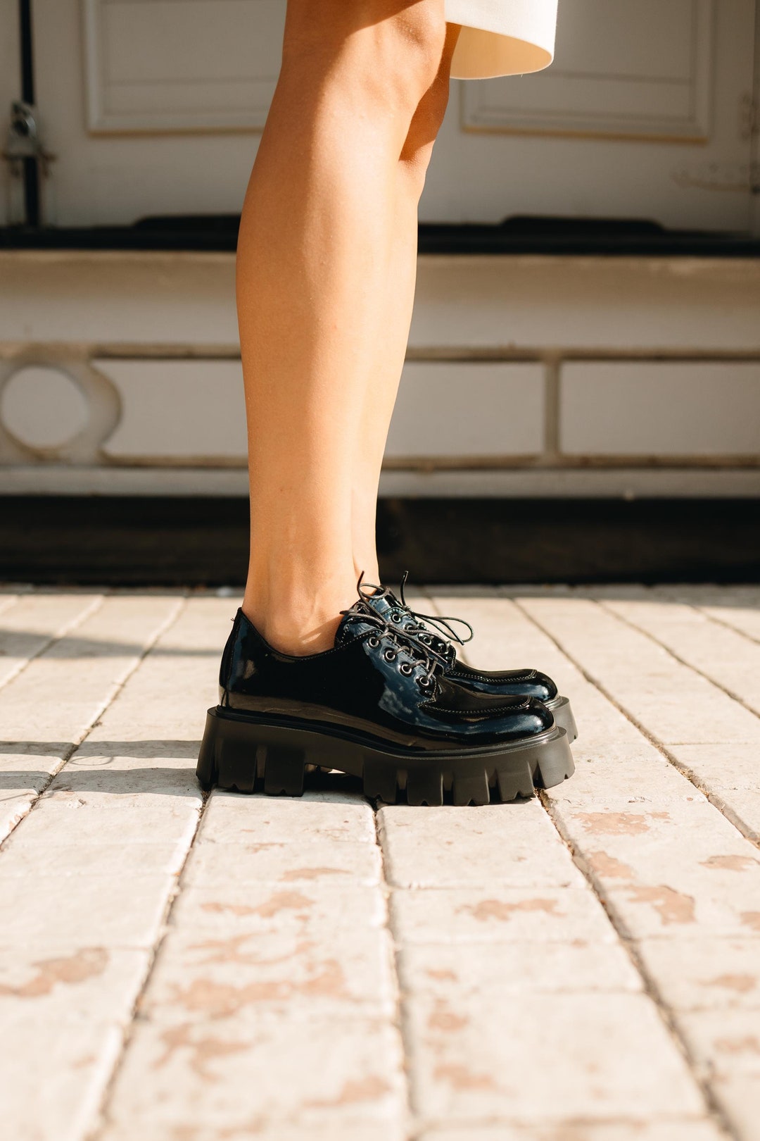 Lofers in Black Patent Leather, Black Lofers on the Larger Sole, Shoes ...