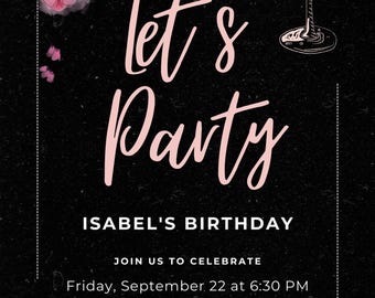 Personalised Birthday Party Invitation Personalised Gift Birthday ...