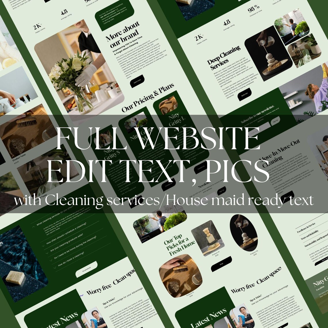 Squarespace Cleaning Company Website, Squarespace Template 71 ...