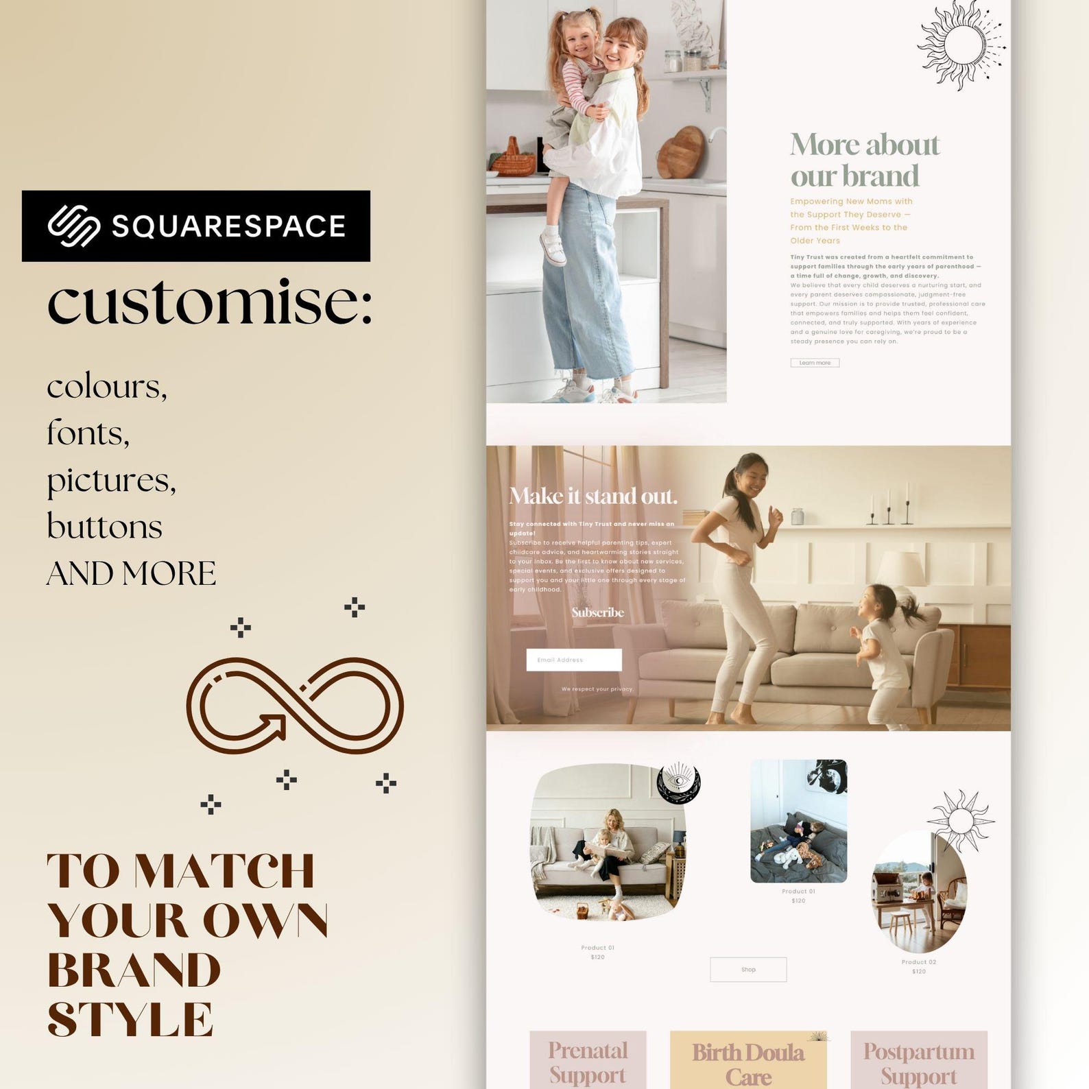 Babysitter Website Squarespace Template 71, Nanny Squarespace Website ...