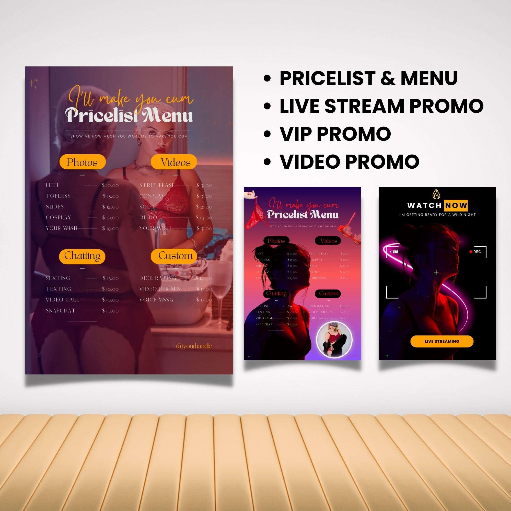 Editable Onlyfans Tip Menu, Onlyfans Menu,adult Creator Camming, Cam ...