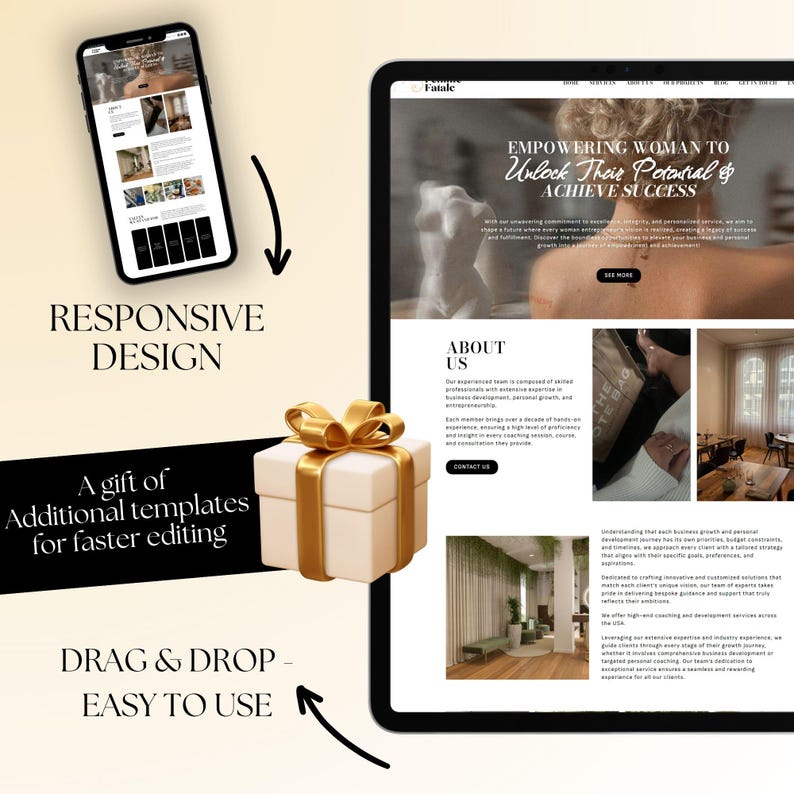 Femme Wordpress Theme, Elementor Theme Wordpress Website, Luxury Website Template for Coaches ...