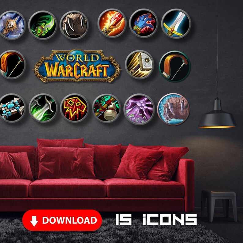 World of Warcraft Class Icon PNG, Wow Gift Poster Png, Classic Wow ...