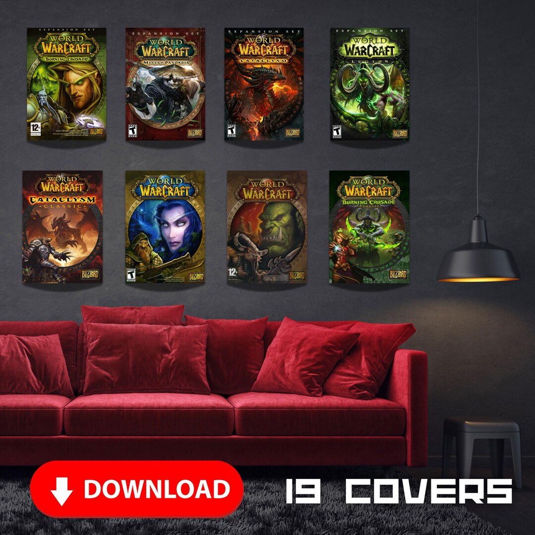 World of Warcraft Poster PNG, Wow Gift Poster Png, Classic Wow Poster ...