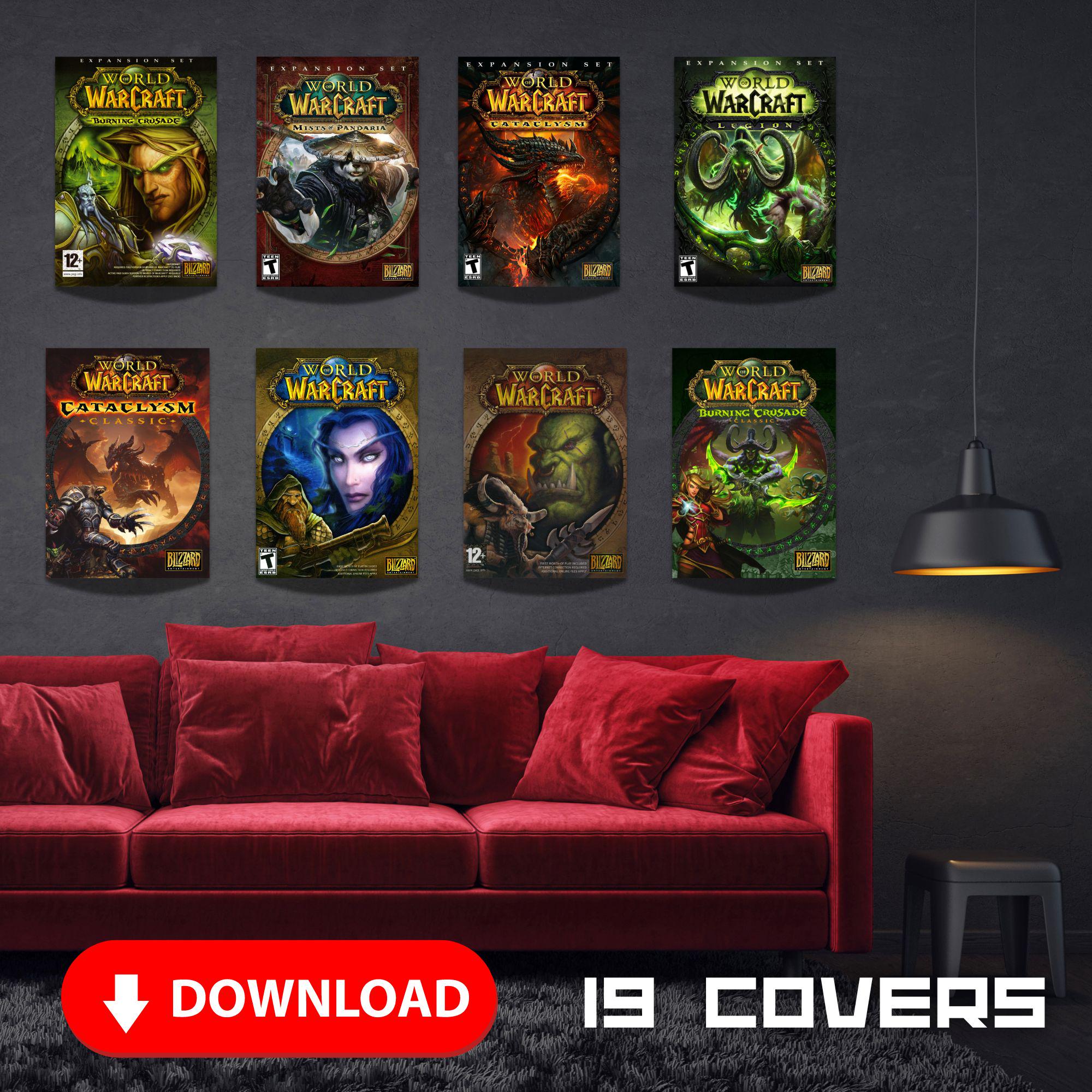 World of Warcraft Poster PNG, Wow Gift Poster Png, Classic Wow Poster ...