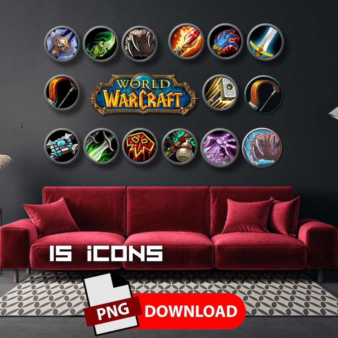World of Warcraft Class Icon PNG, Wow Gift Poster Png, Classic Wow ...