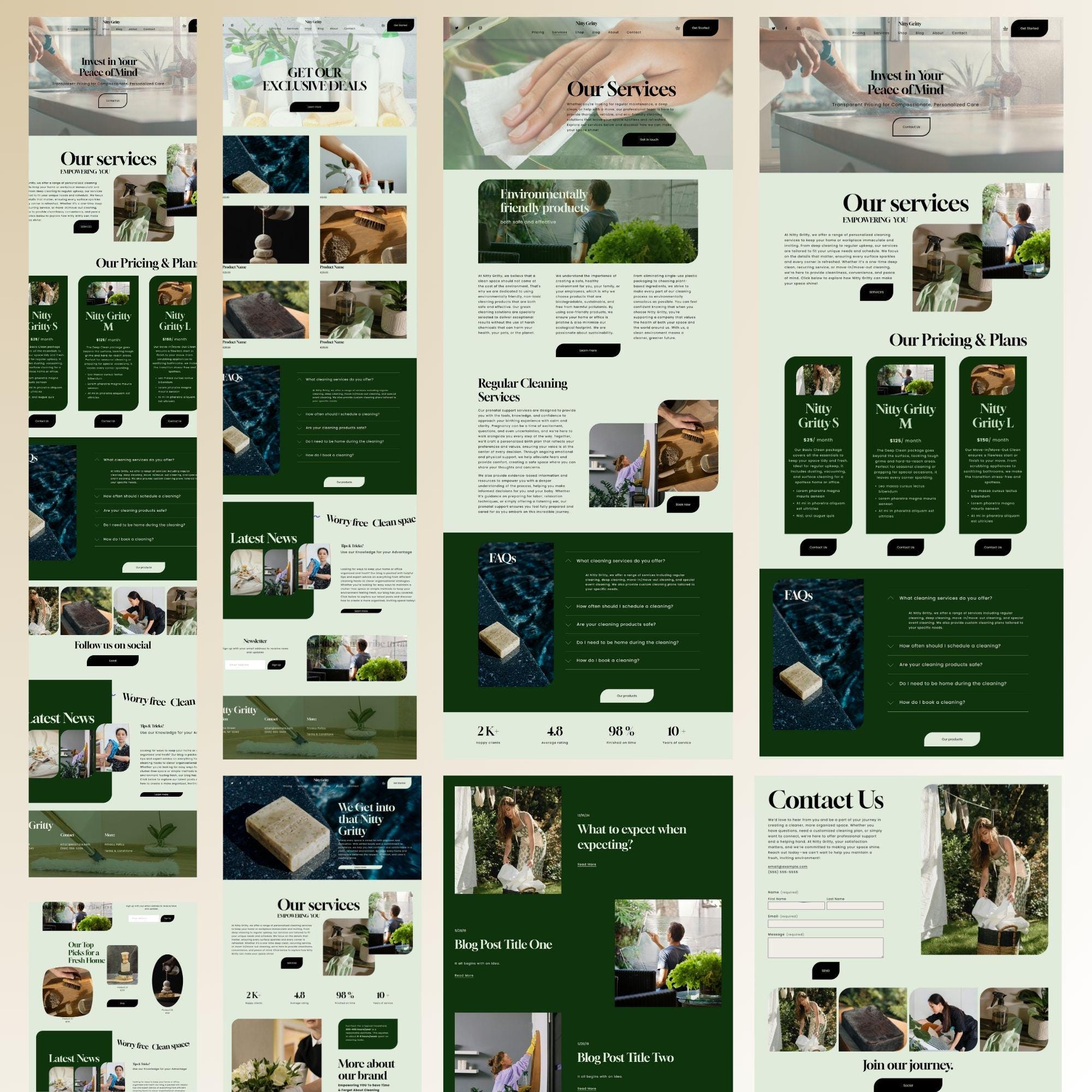 Cleaning Company Website, Cleaning Business Website Template ...