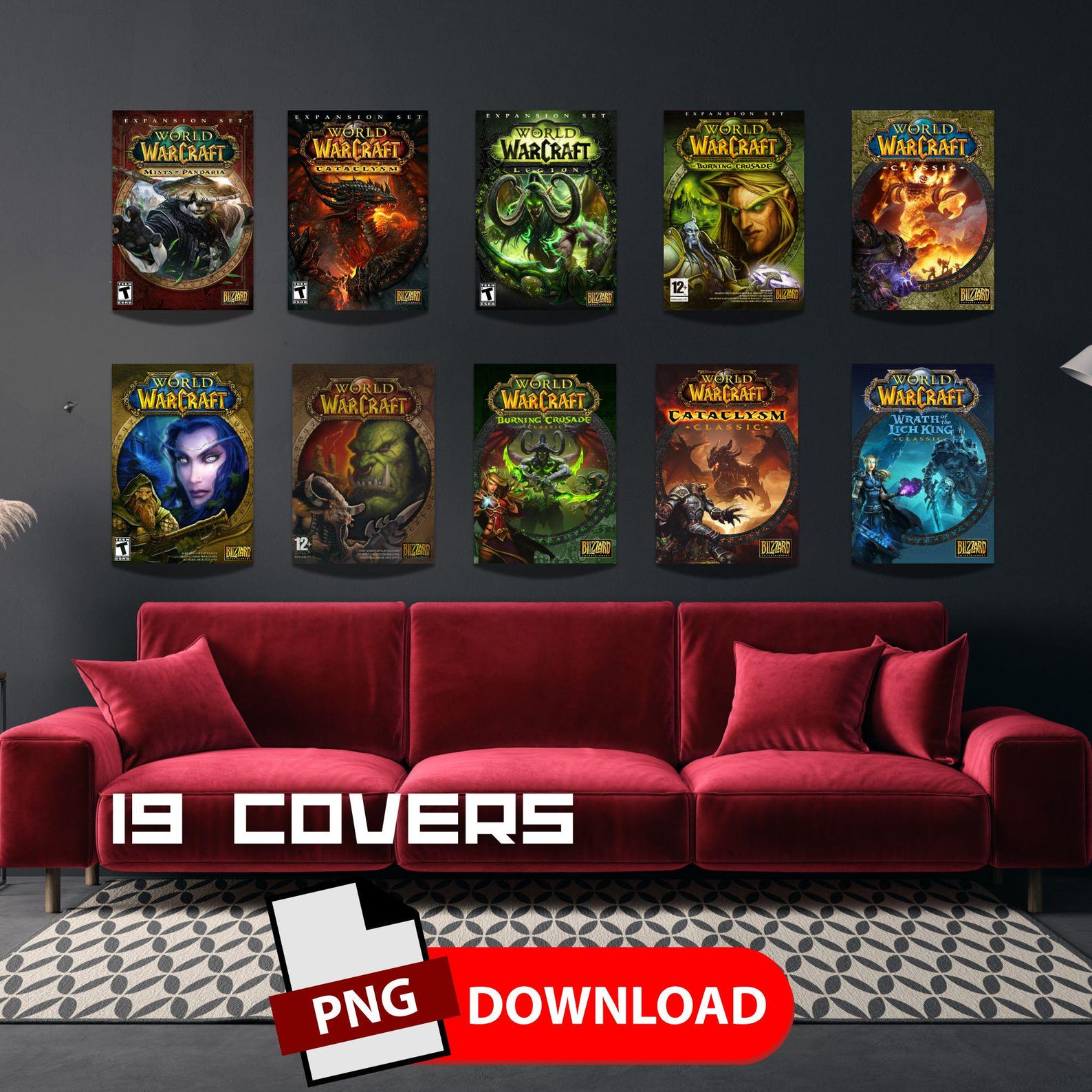 World of Warcraft Class Icon PNG, Wow Gift Poster Png, Classic Wow ...