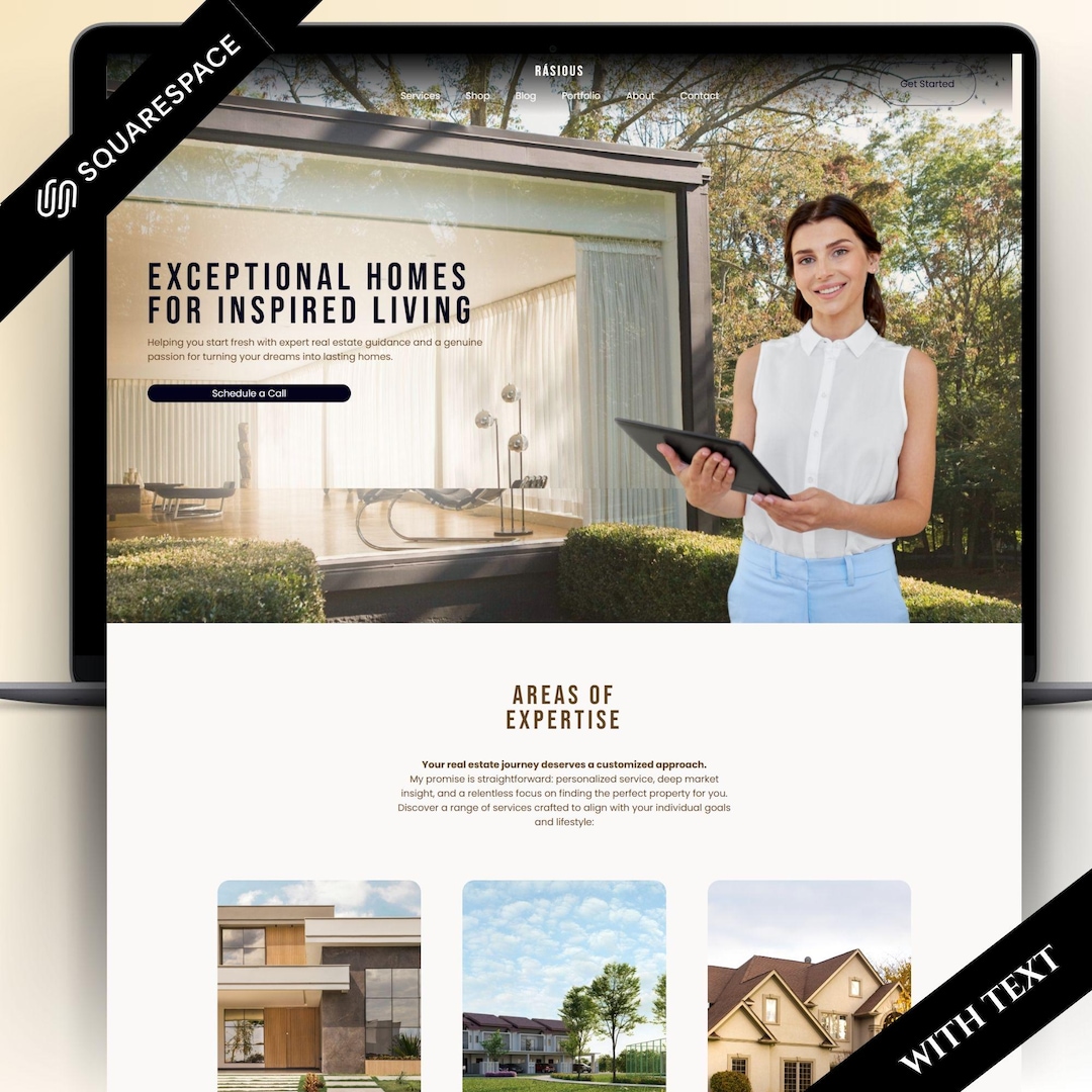 Realtor Website Template Squarespace 7.1 Theme, Squarespace Website ...