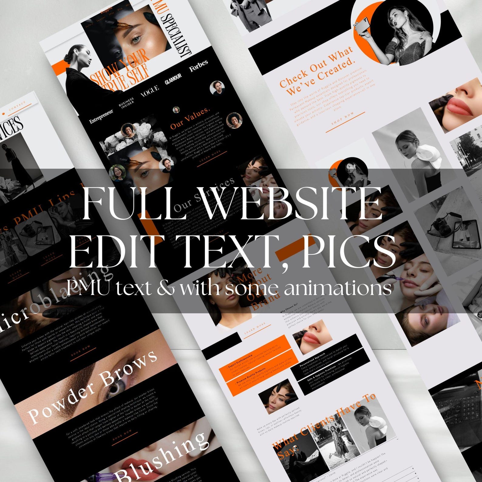 Permanent Makeup Squarespace Website, Service Squarespace Template Pmu ...