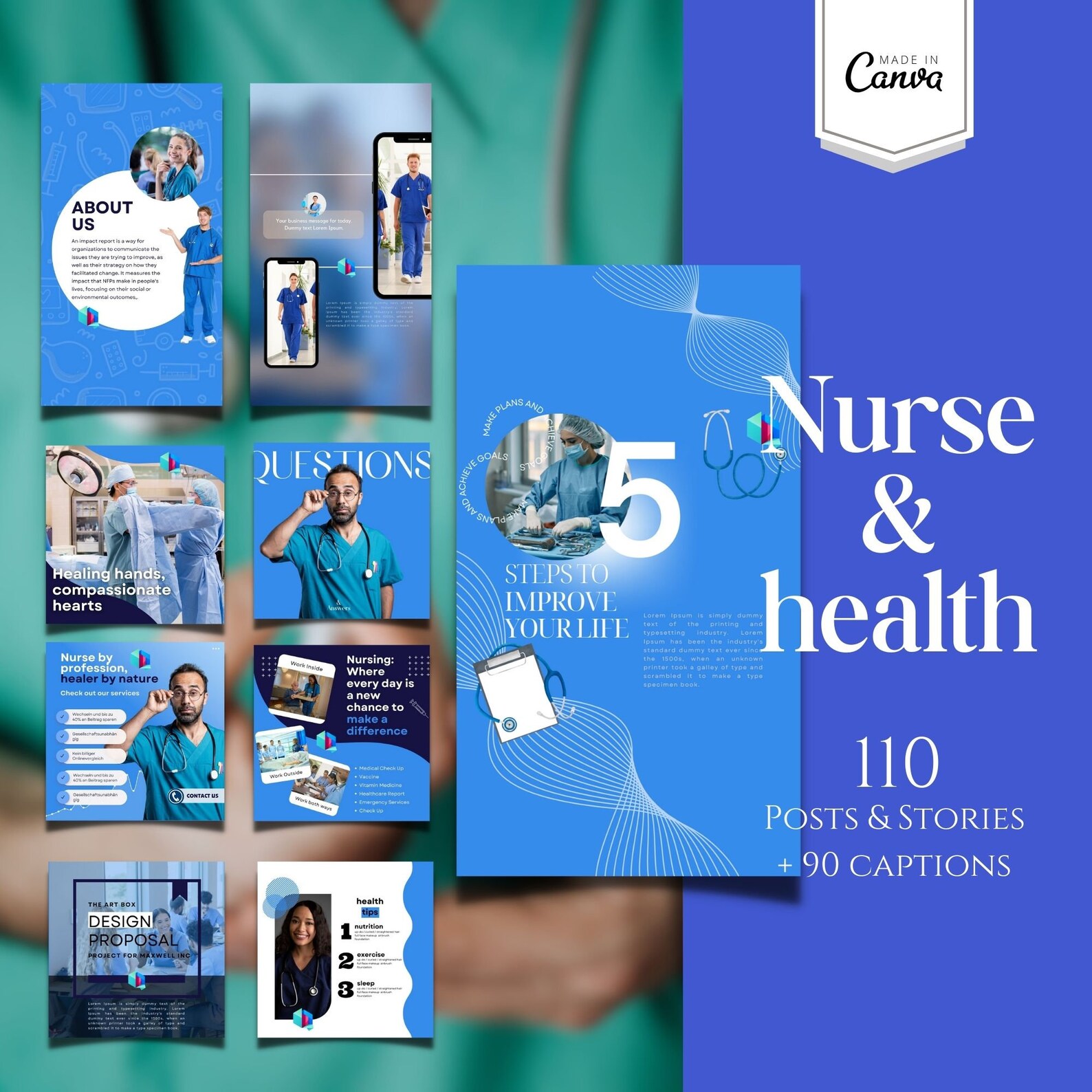 110 Nursing Posts and Stories for Instagram, Social Media Captions ...