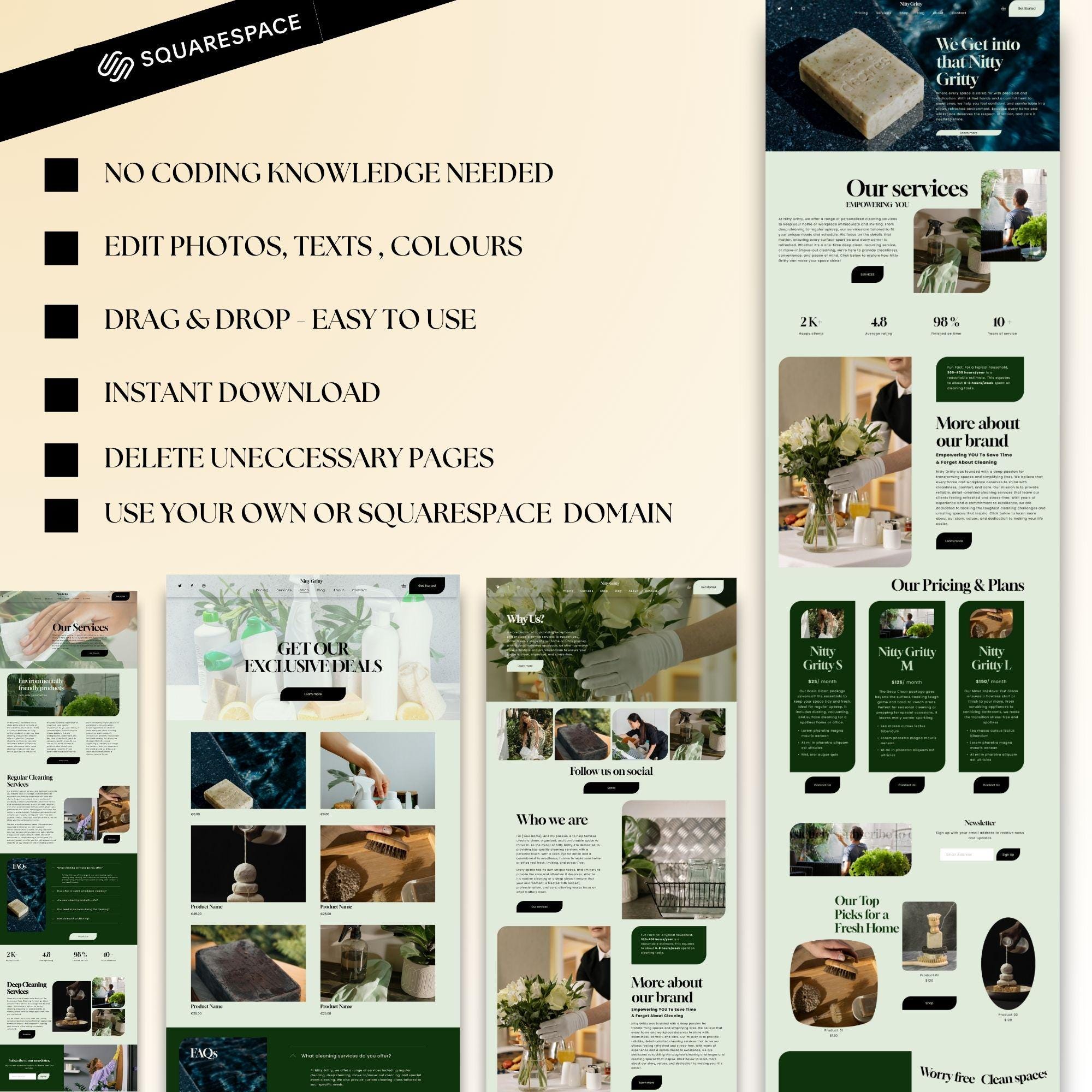 Cleaning Company Website, Cleaning Business Website Template ...