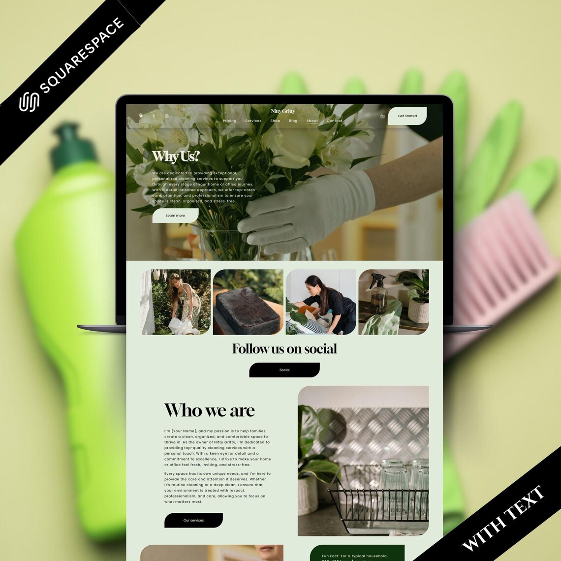 Squarespace Cleaning Company Website, Squarespace Template 71 ...