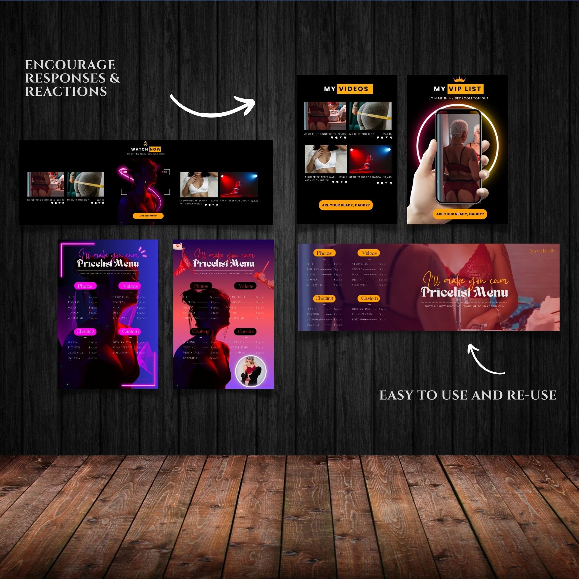 Onlyfans Tip Menu | Adult Creator List | Camming, Cam Girl | Findom Onlyfans | Editable Template ...
