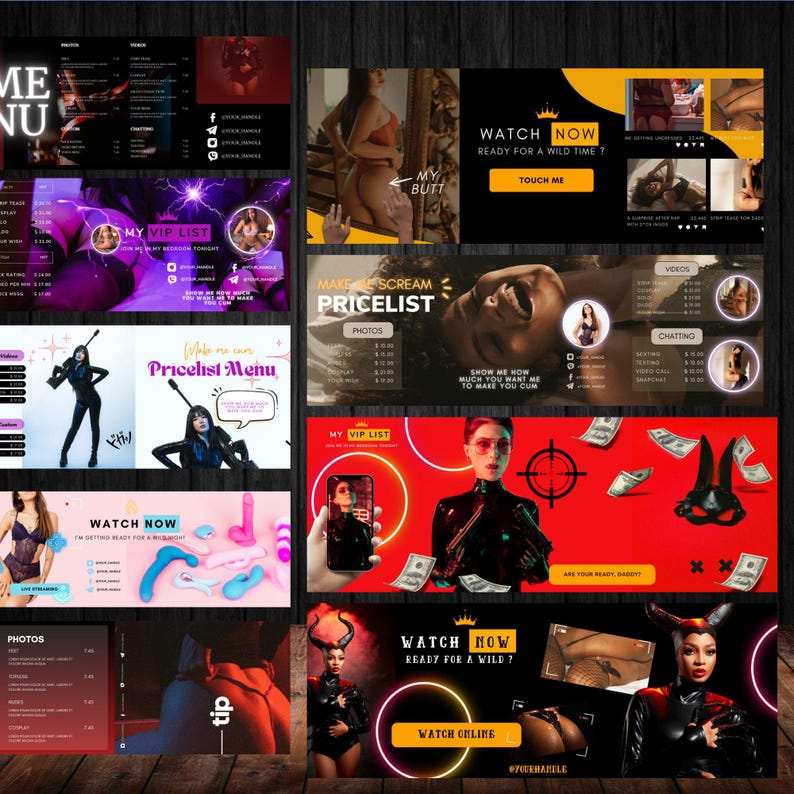 Onlyfans Tip Menu | Editable Template | Canva Template, Tip Menu ...