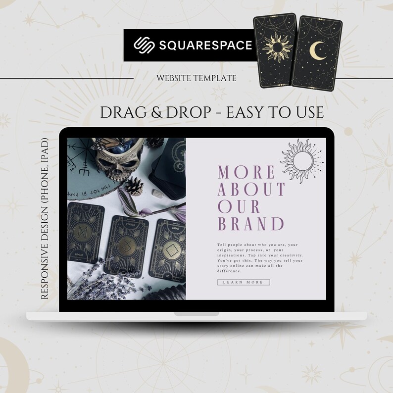 Spiritual Squarespace Template 71, Feminine Squarespace Theme ...